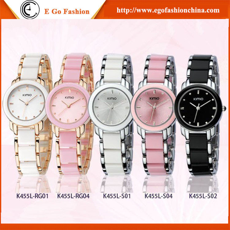 KM02 Pink Bracelet Watch Bangle Watches Woman Girls Office Lady Watch KIMIO Quartz Watch