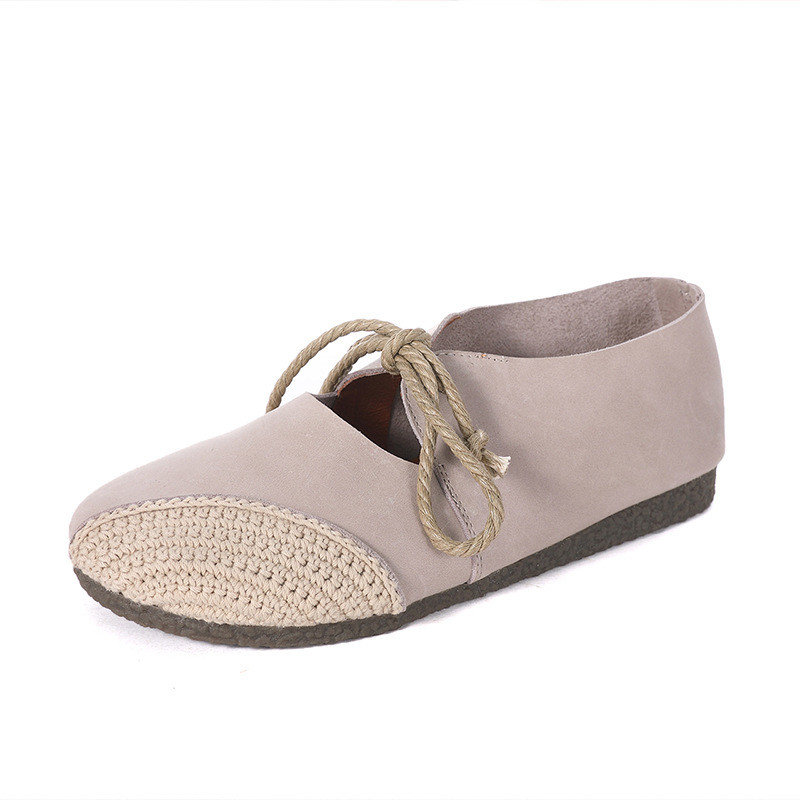 S129 2020 Mori women lace small fresh leather women's shoes factory direct sales retro ethnic style handmade single shoe