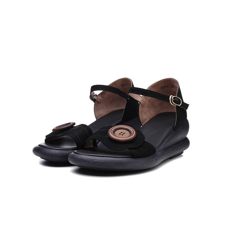 S358 Direct Selling Leather Women Sandals 2020 Summer New Products Women'S Shoes Summer Trend Open Toe Fashion Platform