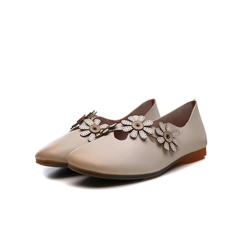 S504 New Sweet Fairy Flower Single Shoes 2020 Literary Shallow Mouth Soft Sole Comfortable Women'S Shoes