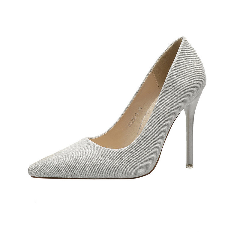 6999-3 Korean Fashion Pointed Toe Rhinestone High Heels Net Red Fairy Style Women'S Single Shoes Stiletto Sexy Banquet W