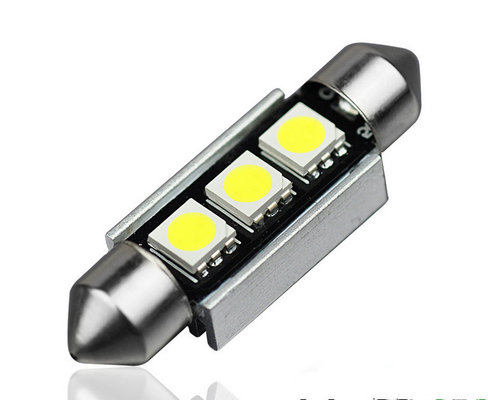 China Non-polar LED5050 canbus car reading light high light double pointed 3 LED chip lamp supplier