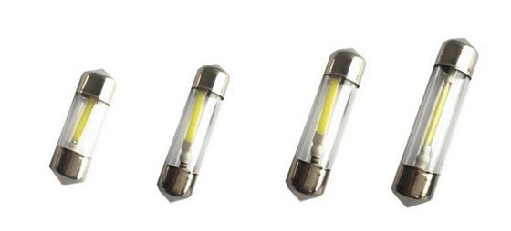 COB LED Car reading lamp festnoon hot selling blue/warm /white three color automotive light supplier