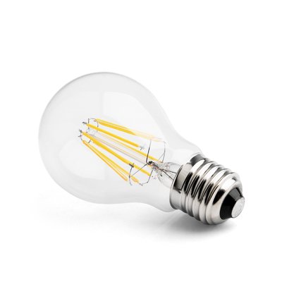 E27 2W-10W 85-265V AC Filament Full Milky Glass A60 warm white LED Bulb supplier