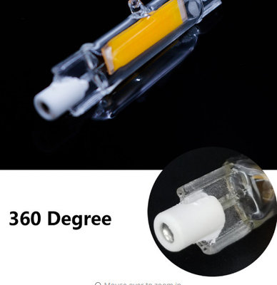 LED R7S Glass Tube 118mm 78mm dimmable Instead of halogen lamp cob 220V 230v Energy saving powerful R7S led bulb 15W 30W supplier