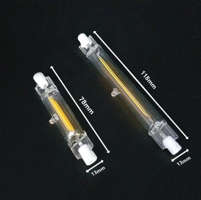 LED R7S Glass Tube 118mm 78mm dimmable Instead of halogen lamp cob 220V 230v Energy saving powerful R7S led bulb 15W 30W supplier
