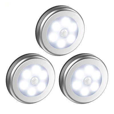 LED Motion Sensor Led Under Cabinet Lights Dry Battery LED Night Light Motion Lamp 6leds PIR Body Motion Wall Ind supplier