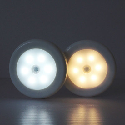LED Motion Sensor Led Under Cabinet Lights Dry Battery LED Night Light Motion Lamp 6leds PIR Body Motion Wall Ind supplier