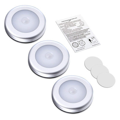 LED Motion Sensor Led Under Cabinet Lights Dry Battery LED Night Light Motion Lamp 6leds PIR Body Motion Wall Ind supplier