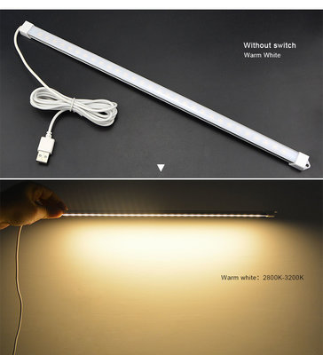 Portable USB LED Cabinet Light DC 5V Hard wall lamp tube Reading Desk light with button switch on/off For Kitchen Night supplier