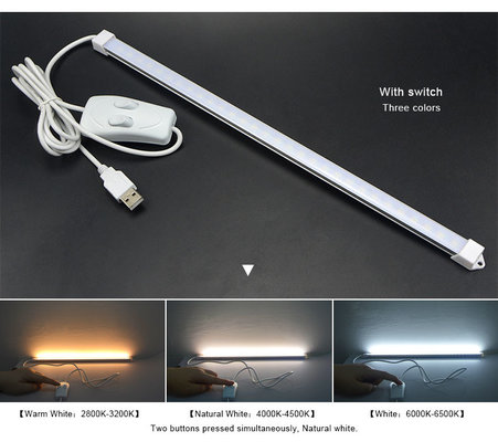 Portable USB LED Cabinet Light DC 5V Hard wall lamp tube Reading Desk light with button switch on/off For Kitchen Night supplier