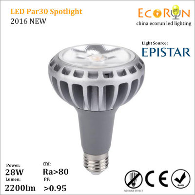 Super spotlight 2500lm e27 par30 30w led spotlight