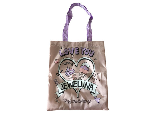 Satin Fabric Small Eco Tote Bag Flat LightWeight Eco Friendly Grocery Tote