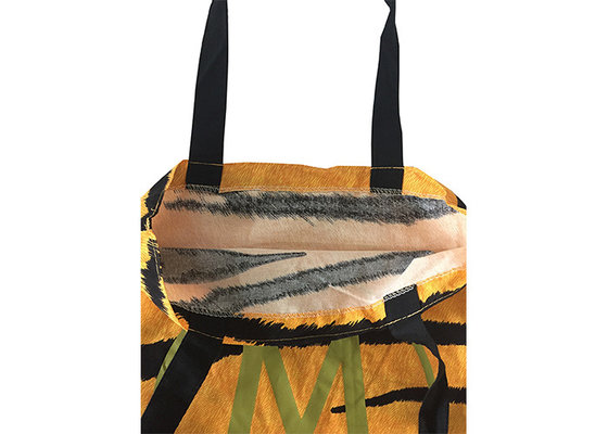 Foldable Eco Tote Bag Water Printing Full Size Soft Durable 135Gsm 100% Cotton