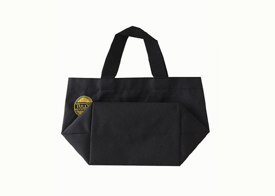 Black Recycle Eco Tote Bag Embroidery 600 Denier Polyester Tote Bag