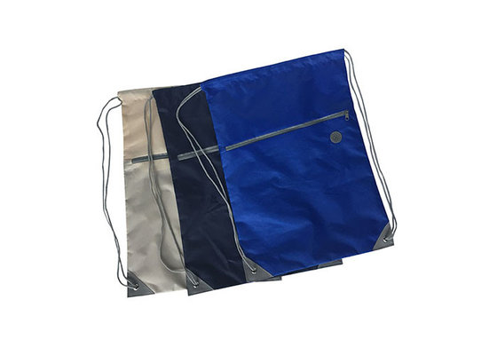 Personalized Custom Drawstring Backpack With Zippered Front Pocket Ear Buds
