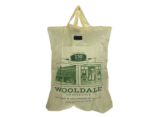 Custom Printed Polyester Fold Up Reusable Grocery Bags , Foldaway Tote Bag