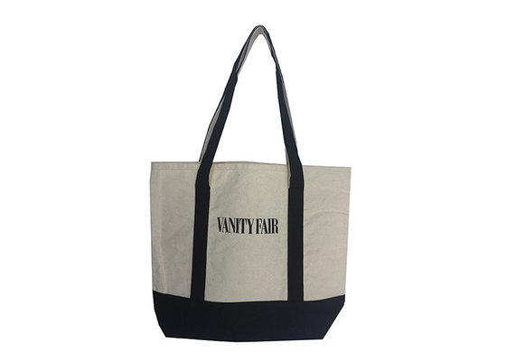 10ozs 100% Cotton Canvas Shopping Bags With Costrast Colors Handles
