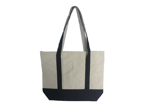 10ozs 100% Cotton Canvas Shopping Bags With Costrast Colors Handles