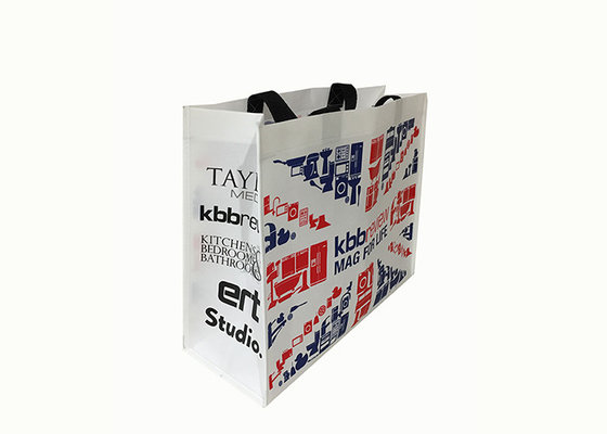 Large Laminated Custom Non Woven Tote Bags Recycle For Shopping / Travel