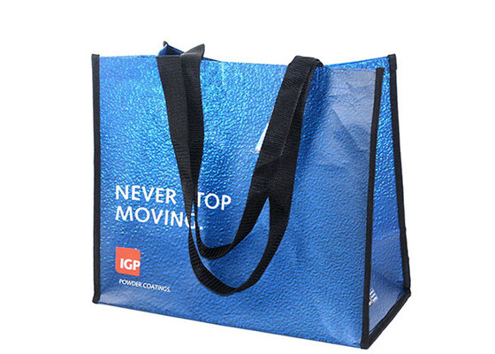 Non Woven Laminated Tote Bags RPET Bag With PE Board Modern Concise Design