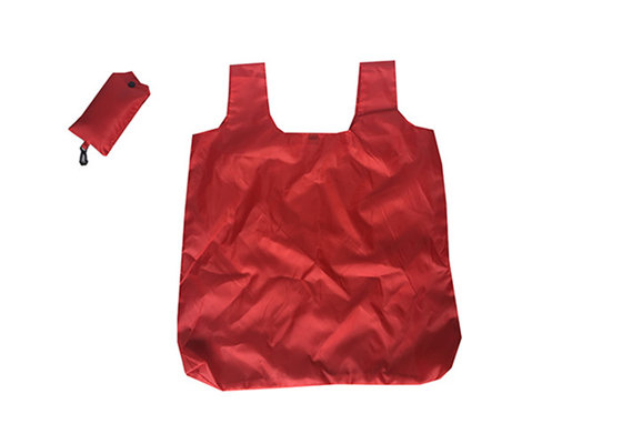 Recyclable 190T Polyester Reusable Grocery Bags With Loops Snap Closure