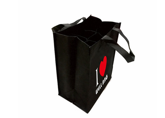 80Gsm Non Woven Reusable 6 Bottle Wine Tote Bag Eco Friendly Lightweight