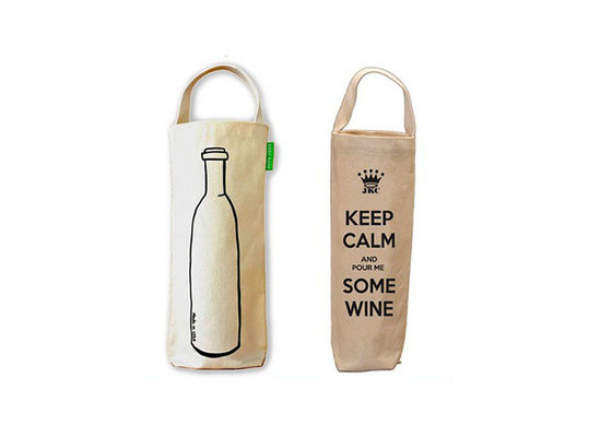 Ultar Slim 100% Cotton Wine Bottle Bags Wine Carrying Handbag Moderen Stylish