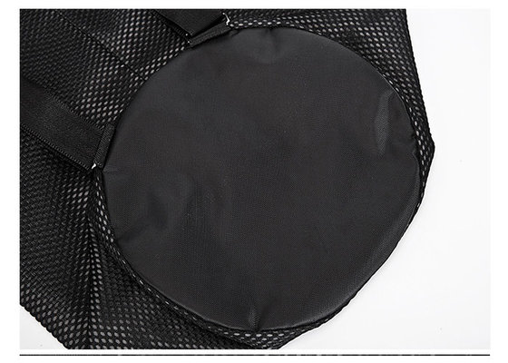 Double Layer Custom Drawstring Backpack 420D Polyester Mesh Wear Resistant