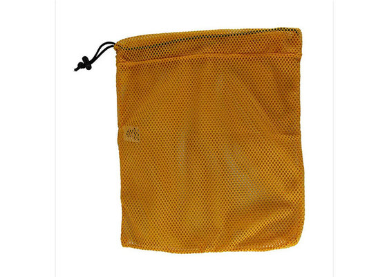 Resuable Polyester Custom Drawstring Backpack Ventilated Waterproof Mesh Design