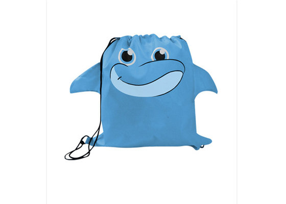 Recycle Cute Childrens Drawstring Bags Animal Shape 190T Polyester 33x40 cm