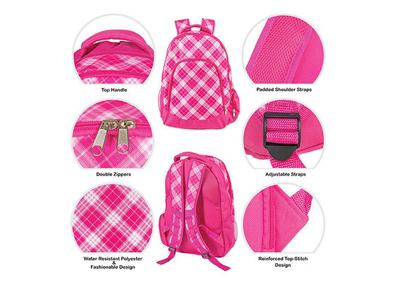 600D Polyester Custom Drawstring Backpack Padded Shoulder Strapes Water Resistant