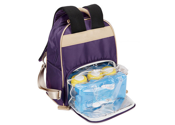 Double Insulated Breast Milk Nylon Cooler Backpack Bag With Separated Layers