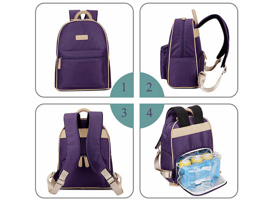 Double Insulated Breast Milk Nylon Cooler Backpack Bag With Separated Layers
