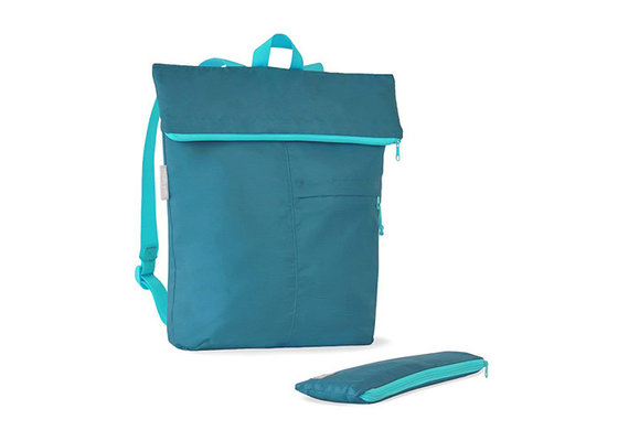 Retro Style Reusable 420D Nylon Foldable Backpack Tote Bag For Travel