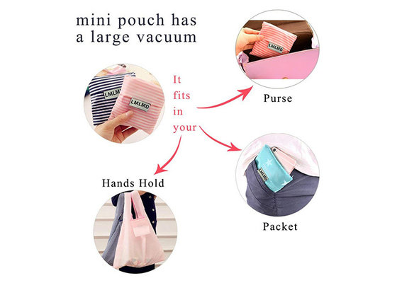 100% 210D Nylon Foldable Tote Bags Recycled With Five Different Styles