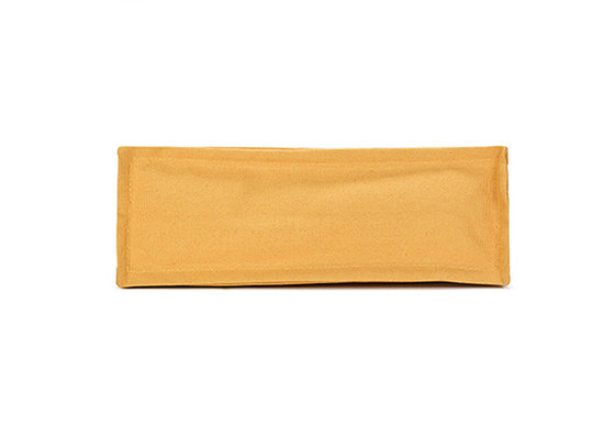 Yellow 12A Washable Canvas Shopping Bags With Magbetic Snap Front Pocket