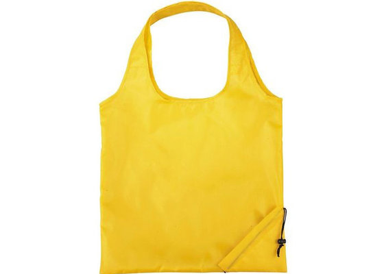 Yellow Blue Nylon Oxford Foldable Nylon Shopping Bags Eco For Grocery