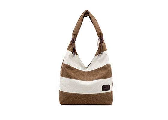Brown Elgant Reusable Cotton Tote Bags Eco Friendly Printed Cotton Shopping Bags