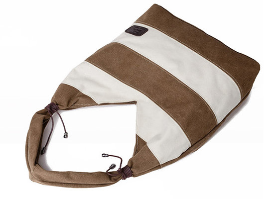 Brown Elgant Reusable Cotton Tote Bags Eco Friendly Printed Cotton Shopping Bags