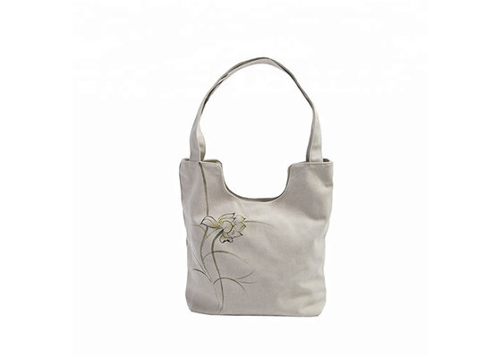 Strong Sewing Cut Die 100 Cotton Tote Bags Environmental Lotus Flower Design