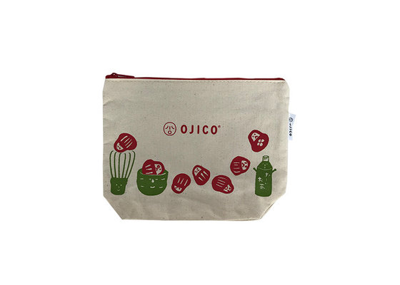 Cosmetics Personalized Cotton Canvas Tote Bags Ultra Slim Small Pattern