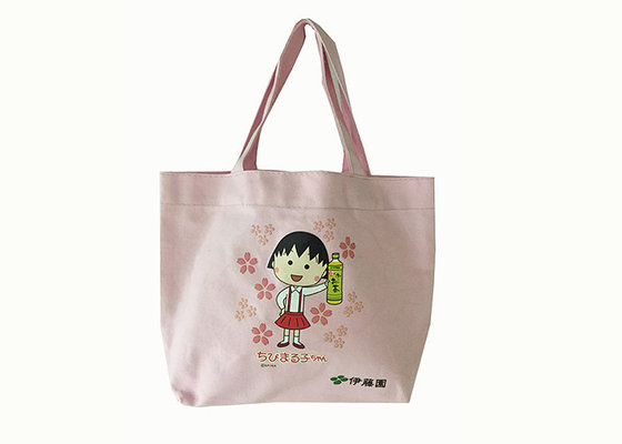 Pink 10A Eco Shopping Plain Cotton Bags Samll Size For Kids Lunch Tote