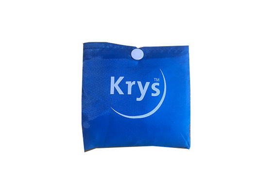 Blue Large Capacity Foldable Cloth Shopping Bags With Botton Closure