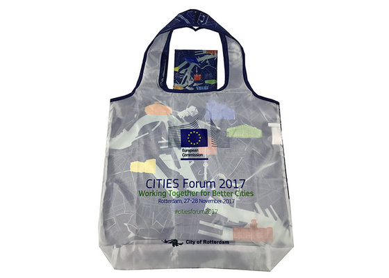 13*13 Cm Folding Tote Bag , Folding Shopping Bags Reusable With Heat Transfer Printing