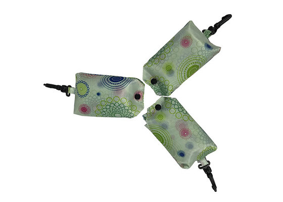 Customized 210D Durable Folding Tote Bag With Botton And Hand Belt Clip Design