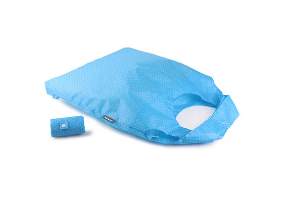 Blue Waterproof Collapsible Shopping Bag Folding Mattress Storage With Button Closure