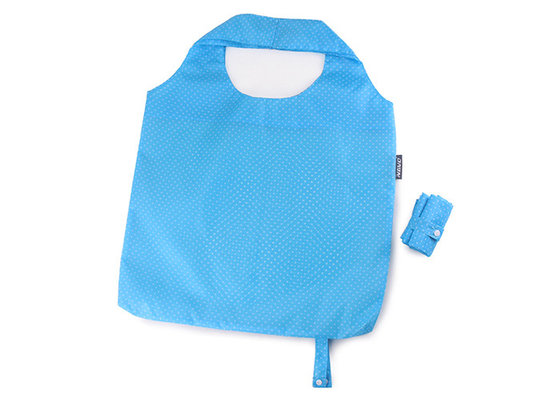 Blue Waterproof Collapsible Shopping Bag Folding Mattress Storage With Button Closure