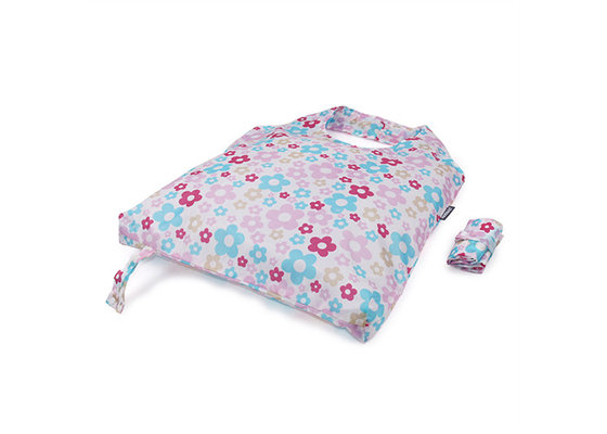 Reusable Button Hanger Design Folding Tote Bag Giveaway Foldable Polyester Bag