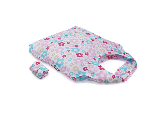 Reusable Button Hanger Design Folding Tote Bag Giveaway Foldable Polyester Bag